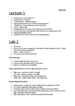Lecture & Lab 1 - Teacher: Freida Abtan - 08/10/ Lecture 1 Adobe ...