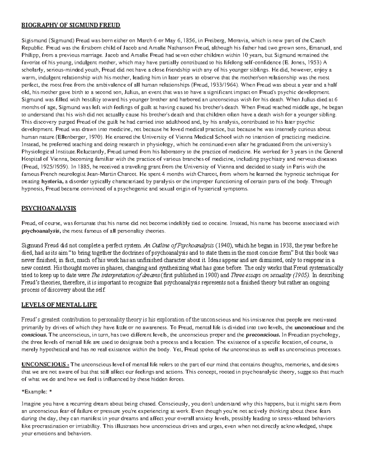 Cognitive - demo - Bibliography of Sigmund Freud - BIOGRAPHY OF SIGMUND ...
