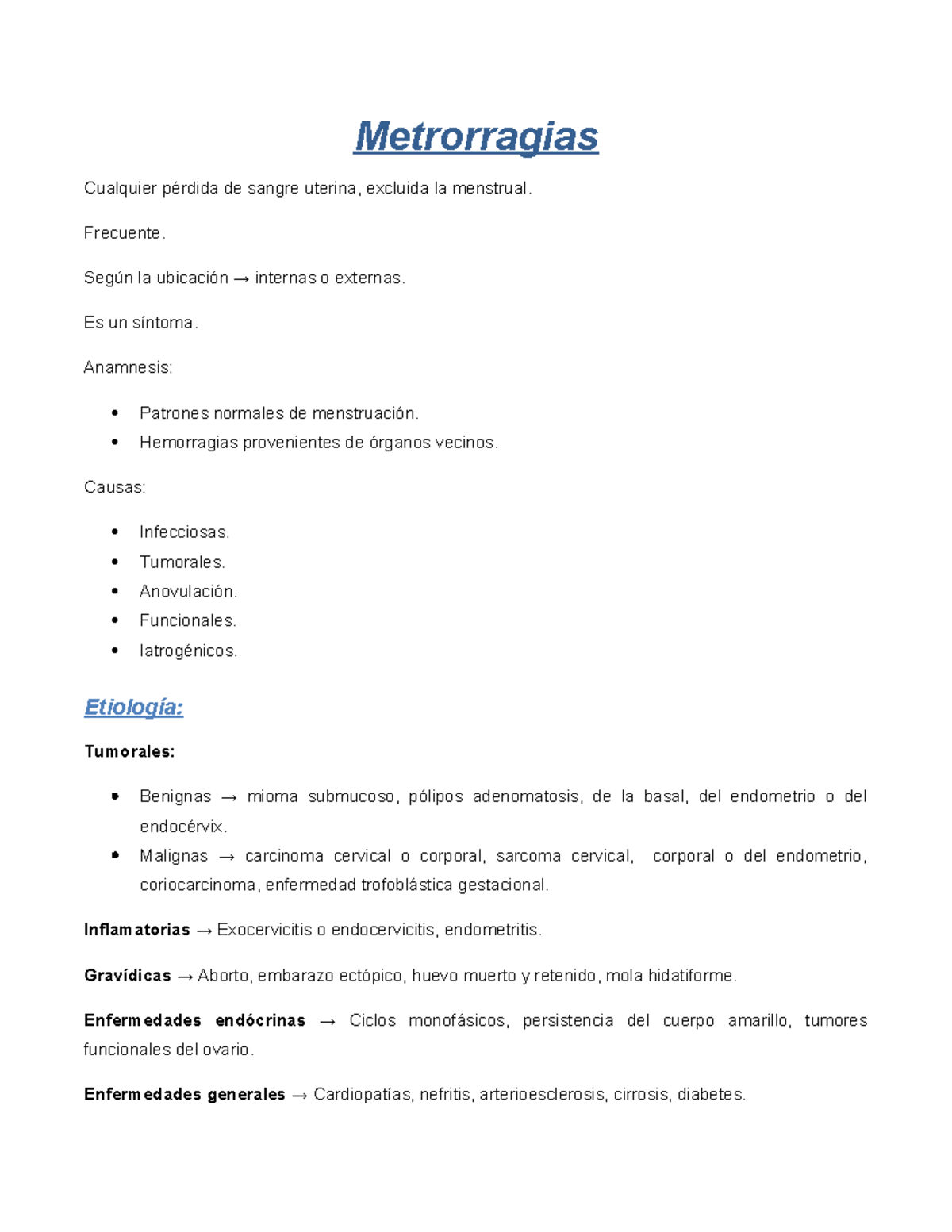 14-Metrorragias - definicion, clasificacion, tipos - Metrorragias ...