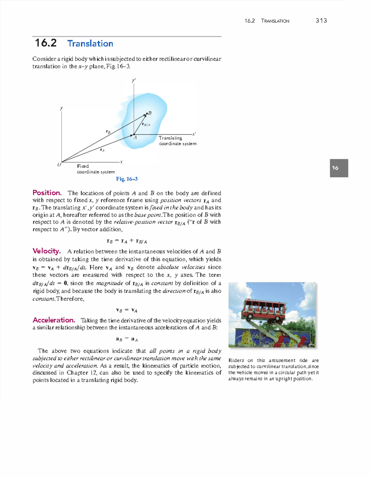 Translation - enginnering mechanics notes sem 2 - 1 6. 2 Tra nslation ...