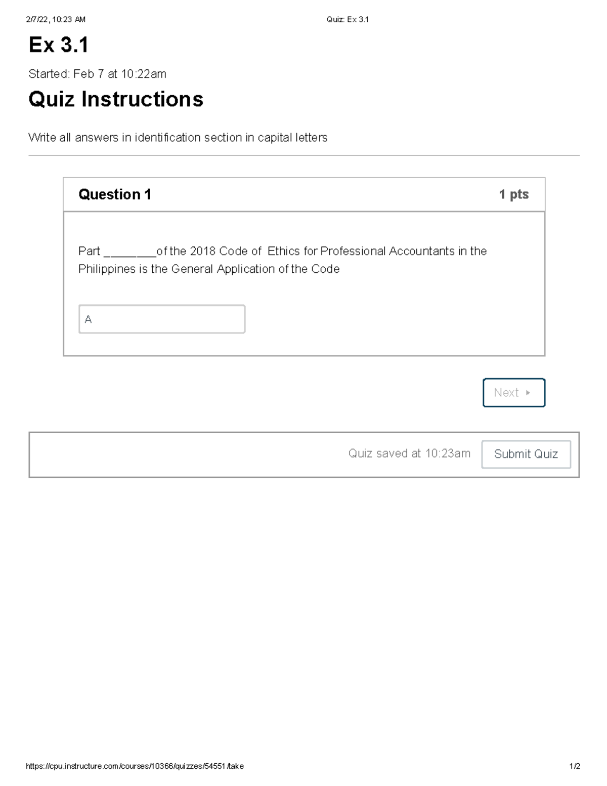 Audit-ex3-50 - sdasd - cpu.instructure/courses/10366/quizzes/54551/take ...