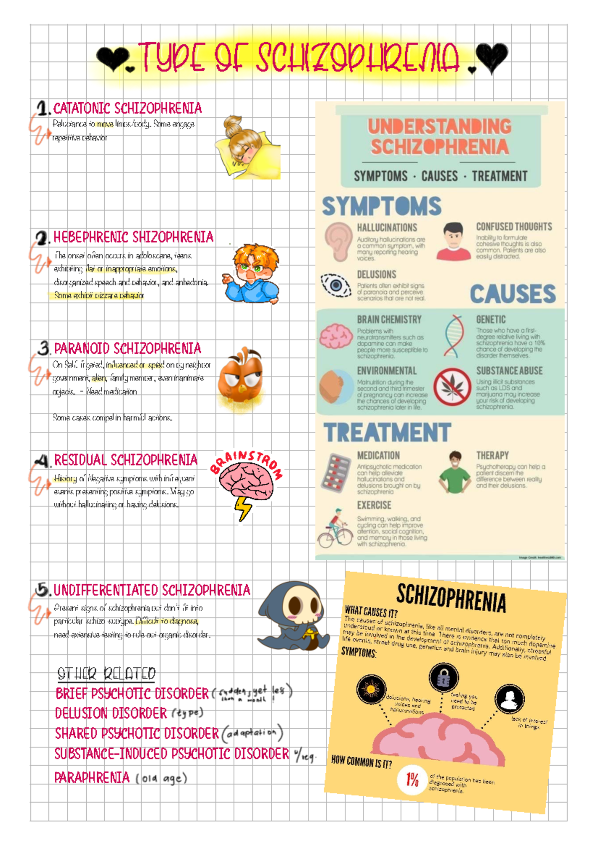 Additional information subtypes of schizophrenia - Type of ...