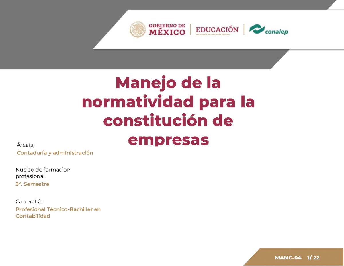 MANC-04-P - Cómo poder constituir una sociedad mercantil y sus ...