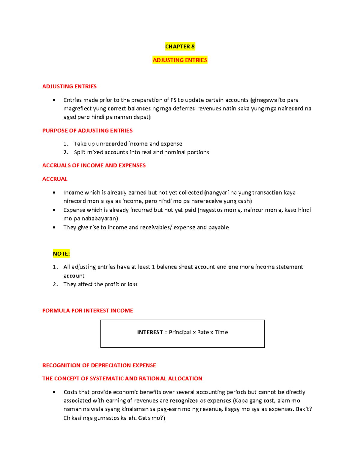 Chapter 8 Adjusting Entries - CHAPTER 8 ADJUSTING ENTRIES ADJUSTING ...