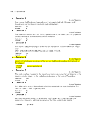 BIBL 104 Quiz 4 - Questions and answers for Chapter 4 - BIBL 104 Quiz 4 ...