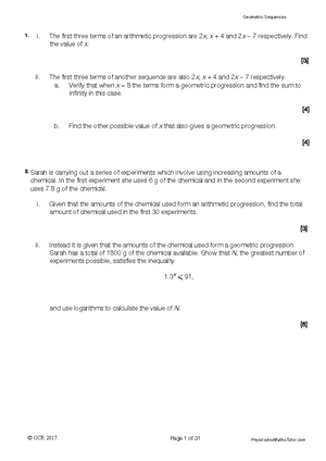OCR A Level Mathematics A Formula sheet - Determine Justification ...