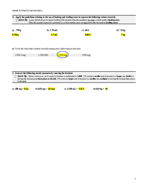 Instruction Notes- Week 1 - Apothecary and Avoirdupois Measurement ...