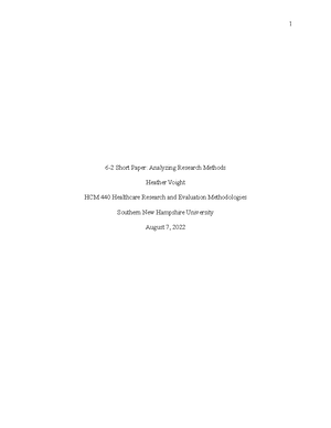 Journal 4-1 Types of Reseach - 1 Journal 4-1:Types of Research Heather ...