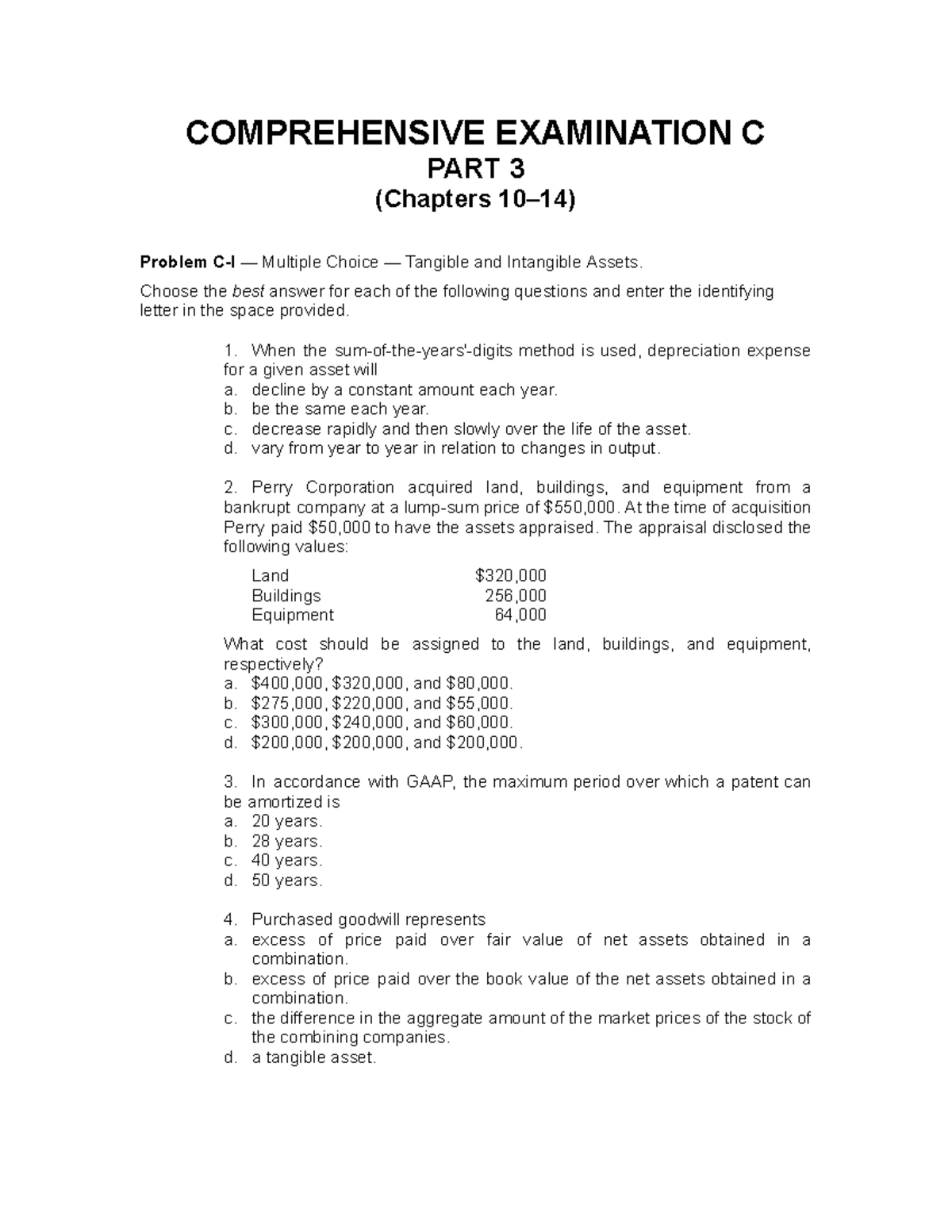 Comprehensiveexam c - ……… - COMPREHENSIVE EXAMINATION C PART 3 ...