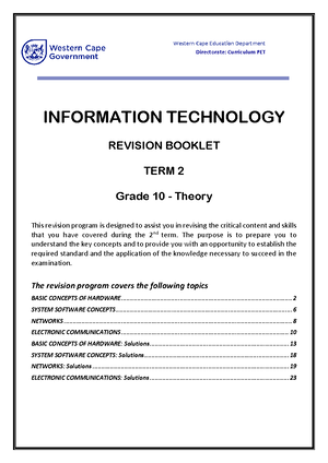 IT Practical Grade 10 Revision material Term 1 2024 - Western Cape ...