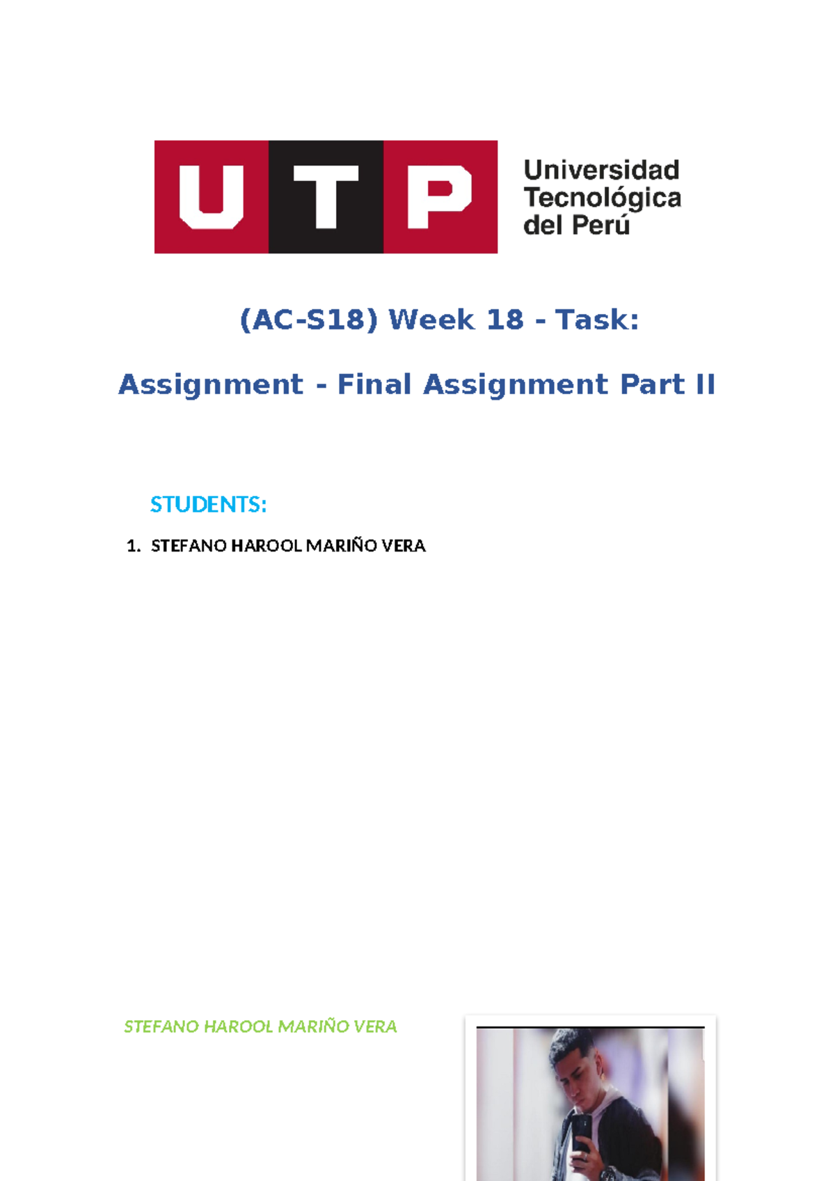 рџ ґ Ac S18 Week 18 Task Assignment Final Assignment Part Ii рџ ґ Ac