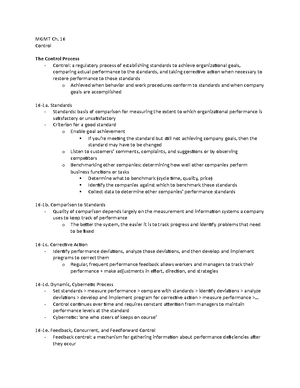 Exam 1 - Exam 1 - Chapter One What is Management? Getting work done ...