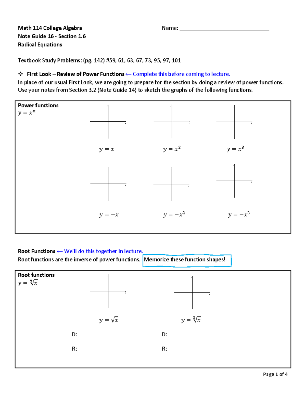 Ng 16 Section 1 6 Radical Equations X Y X Y X Y X Y X Y X Y X Y X