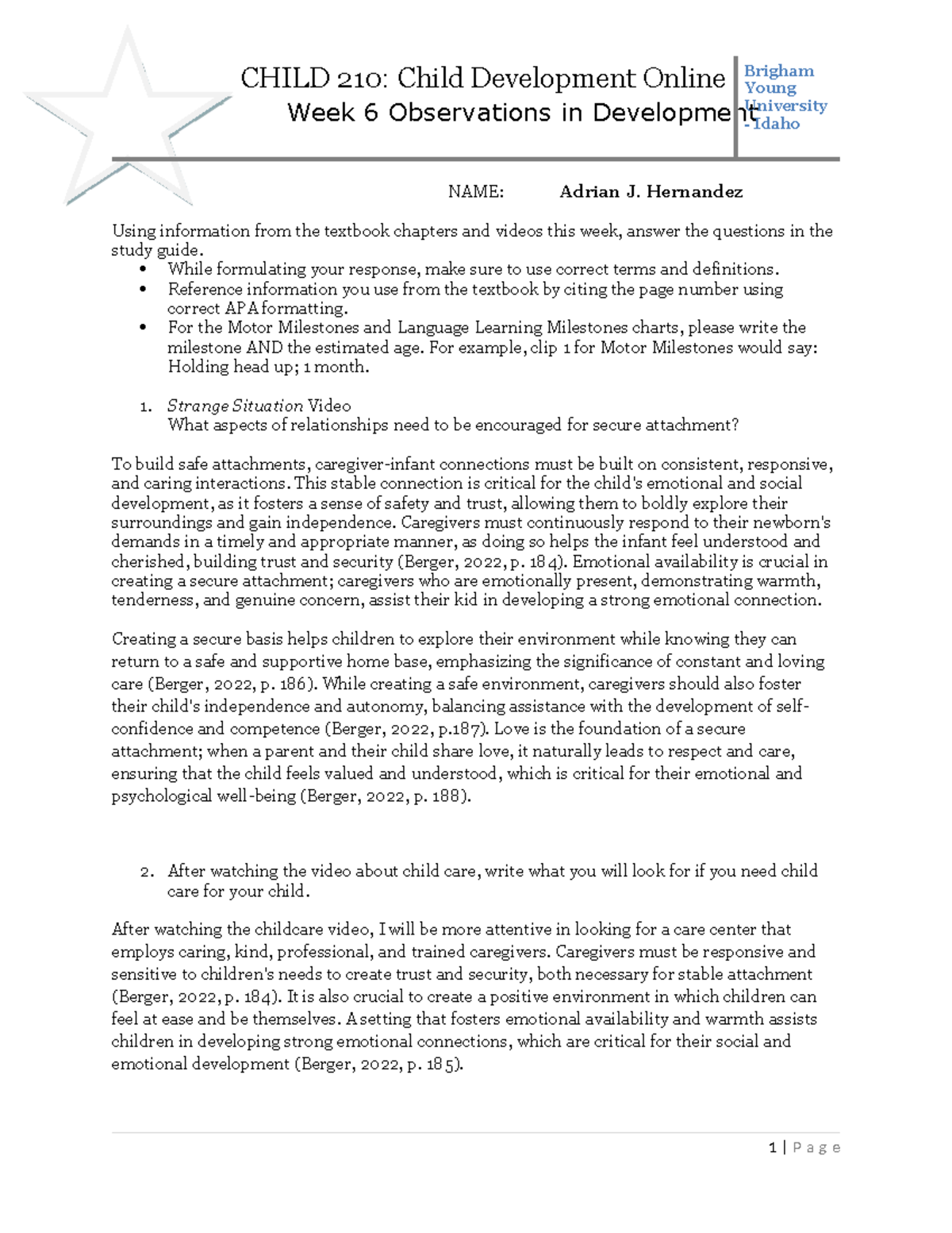 W06 Assignment - Observations in Development (AH) - Week 6 Observations ...