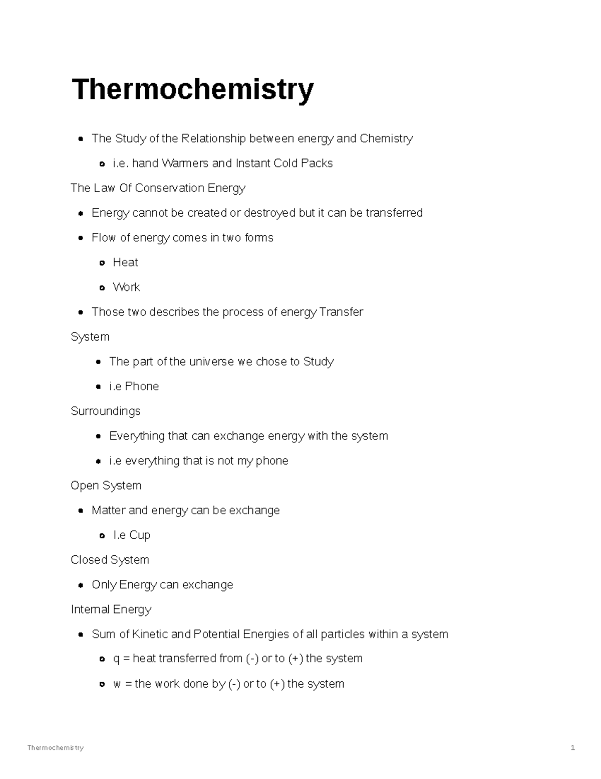 Thermochemistry - hand Warmers and Instant Cold Packs The Law Of ...