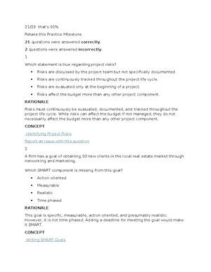 Sophia Project Management Milestone 3 - pm1001 - Studocu