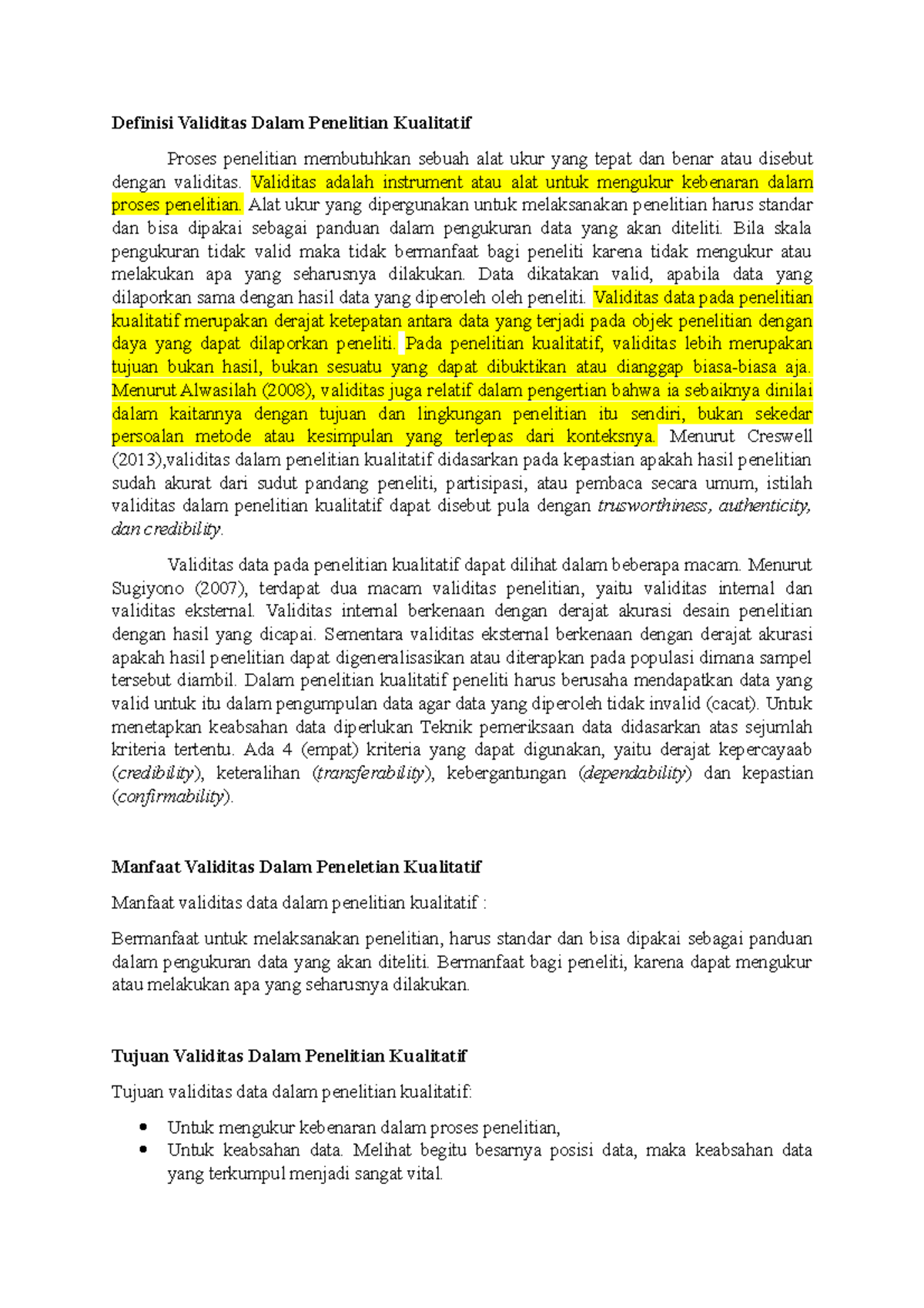 Validitas Kualititatif - Definisi Validitas Dalam Penelitian Kualitatif ...