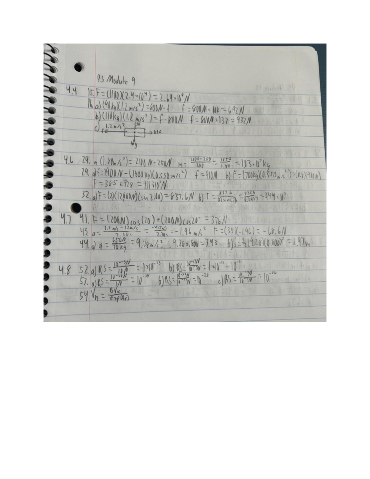 Johnson Module 9 - assignment - PHYS 221 - PS Module 9 4 15. 16. f b ...