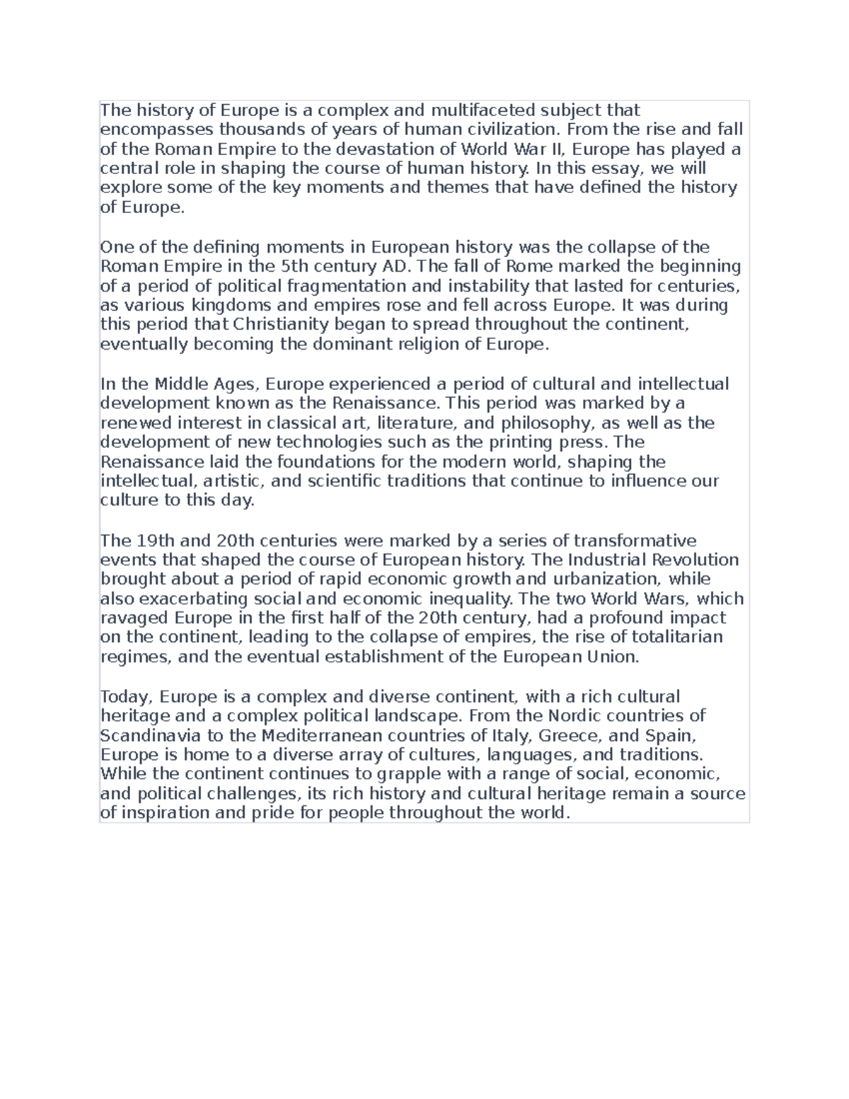Document euro - this an a example of a essay that will help people out ...