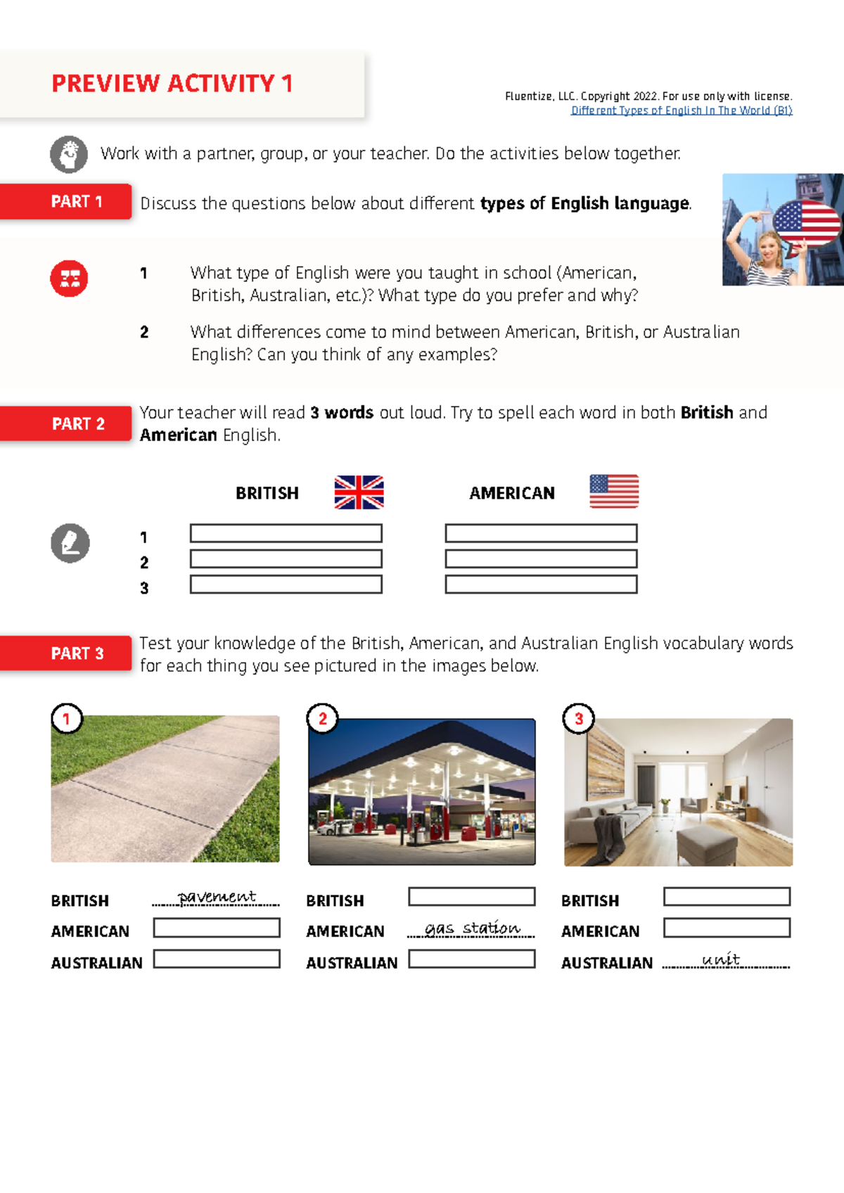 Differenttypesofenglishintheworld interactive - 1 What type of English ...