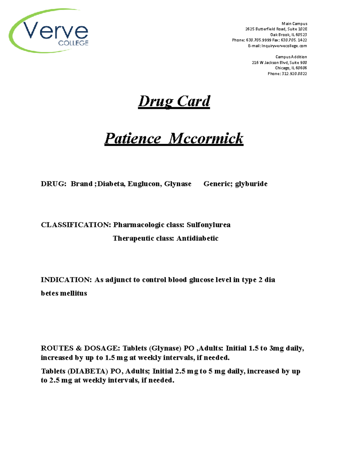 practical nursing notes - Main Campus 2625 Butterfield Road, Suite 102E ...