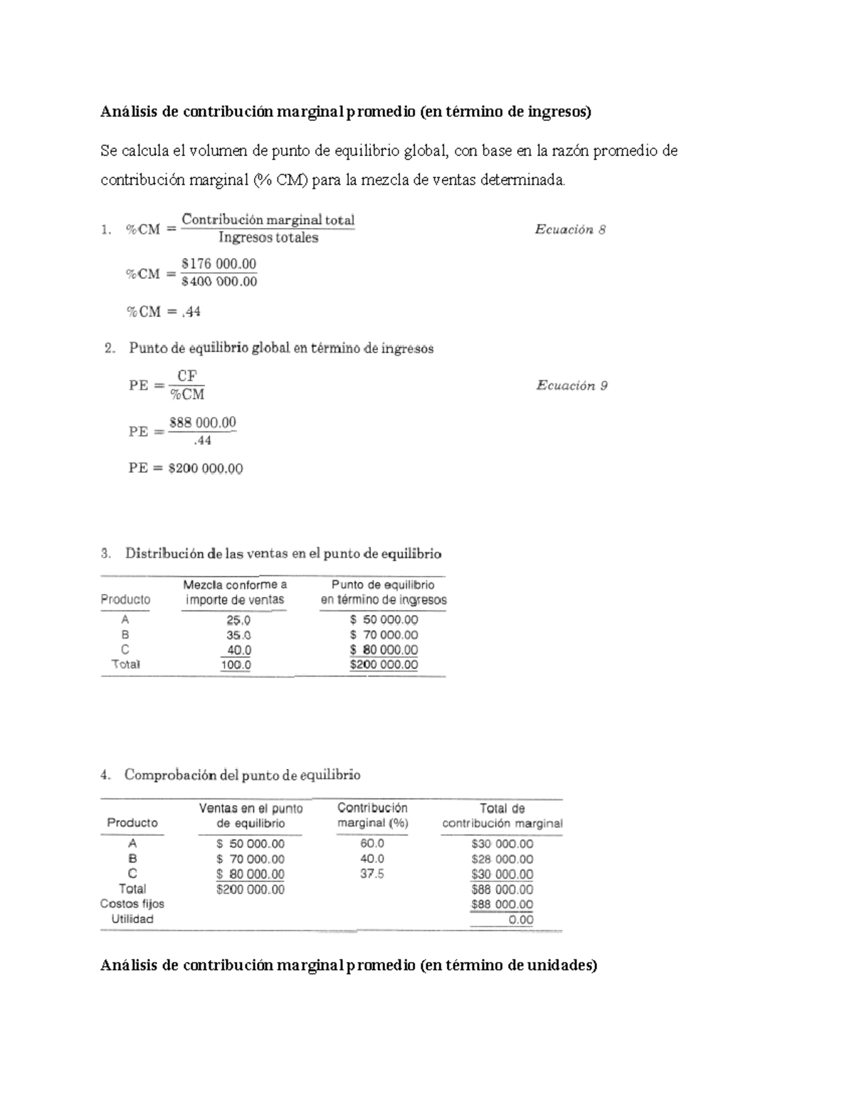 Resumen sobre el Análisis de contribución marginal promedio (en término ...