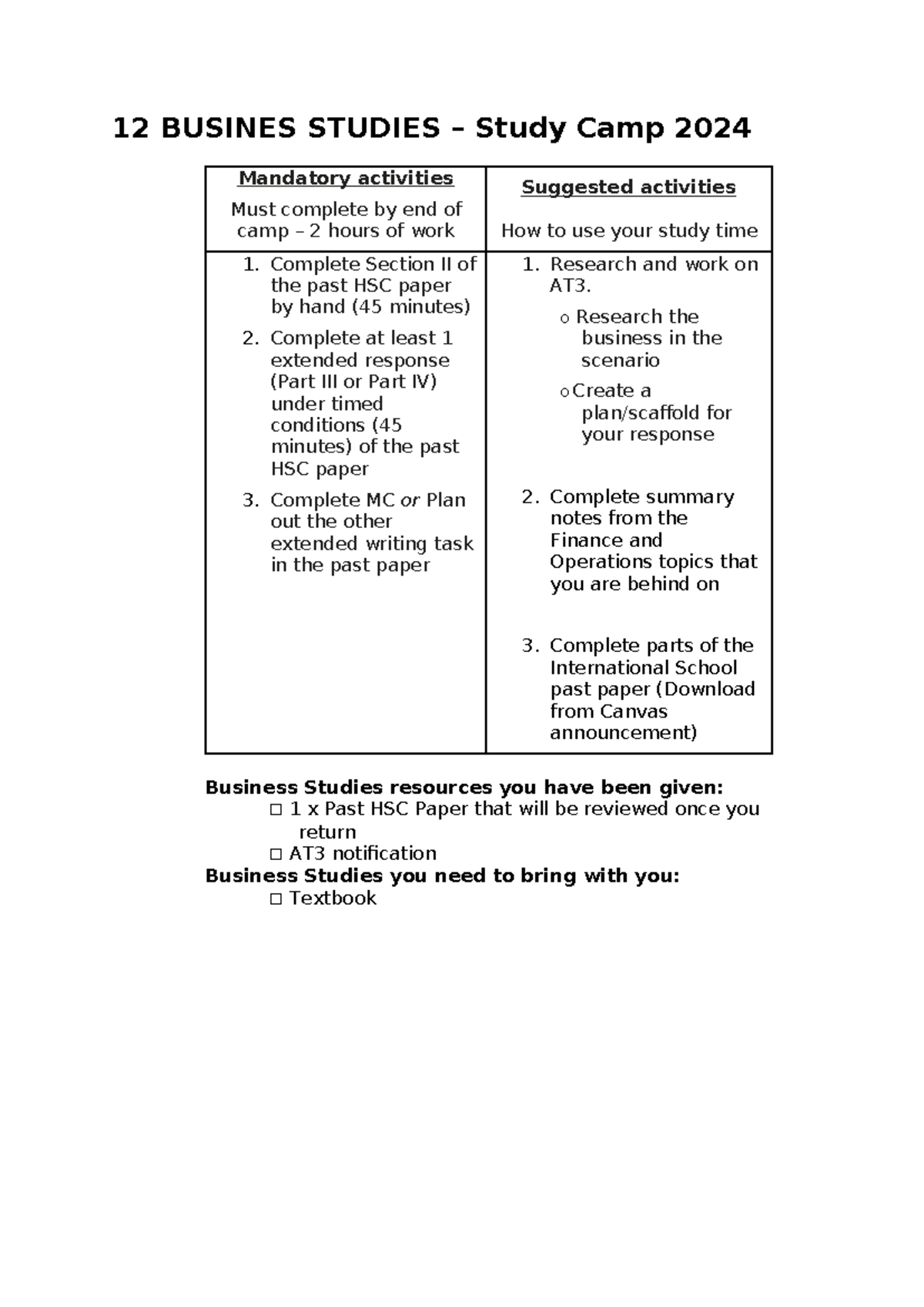 Business Studies - many practice questions - 12 BUSINES STUDIES – Study ...