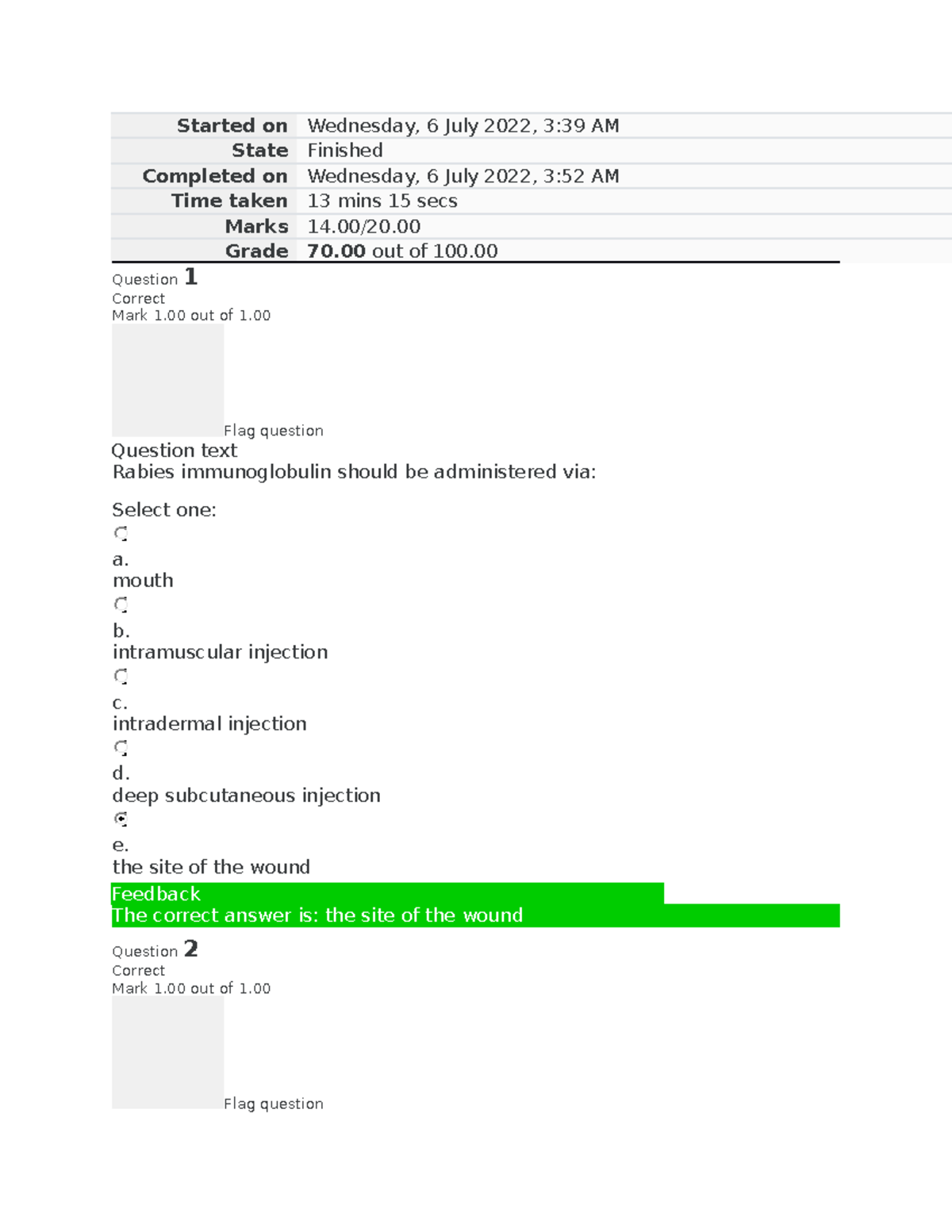 Graded quiz unit 3 infectious disease - Started on Wednesday, 6 July ...