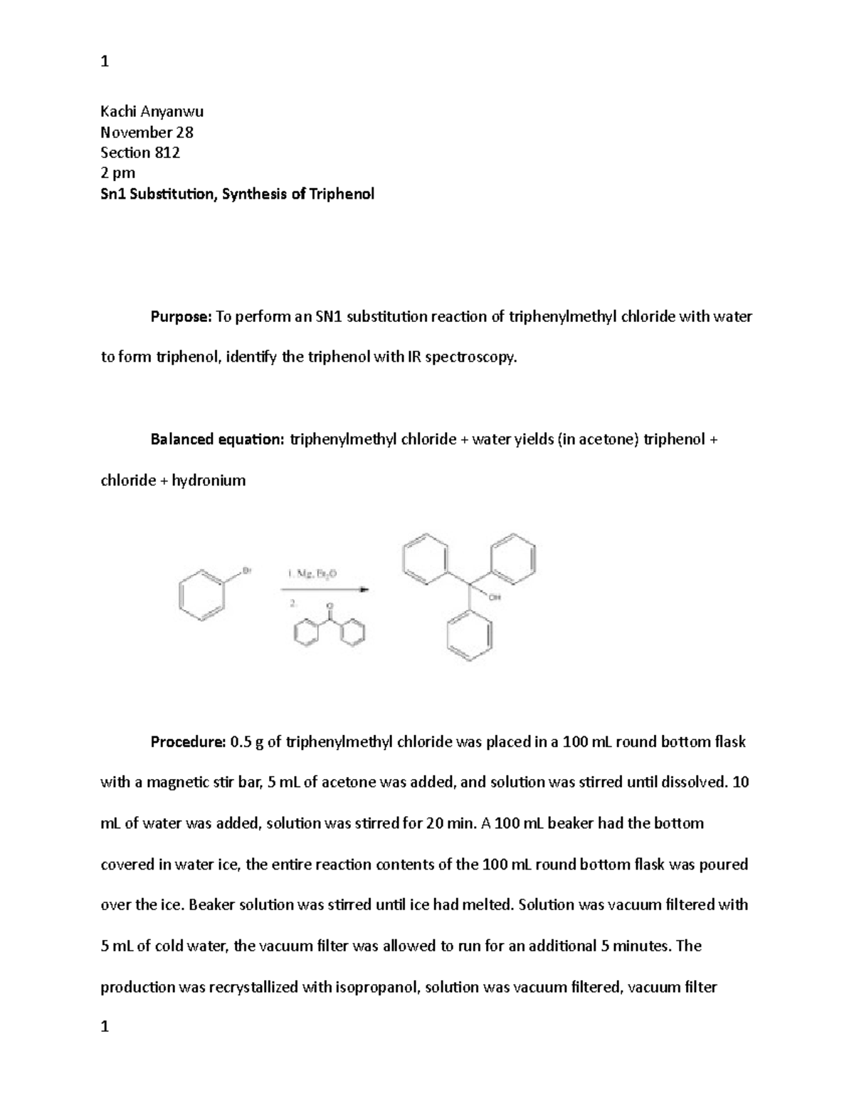 5organic - Labs - Kachi Anyanwu November 28 Section 8122 pm Sn1 ...