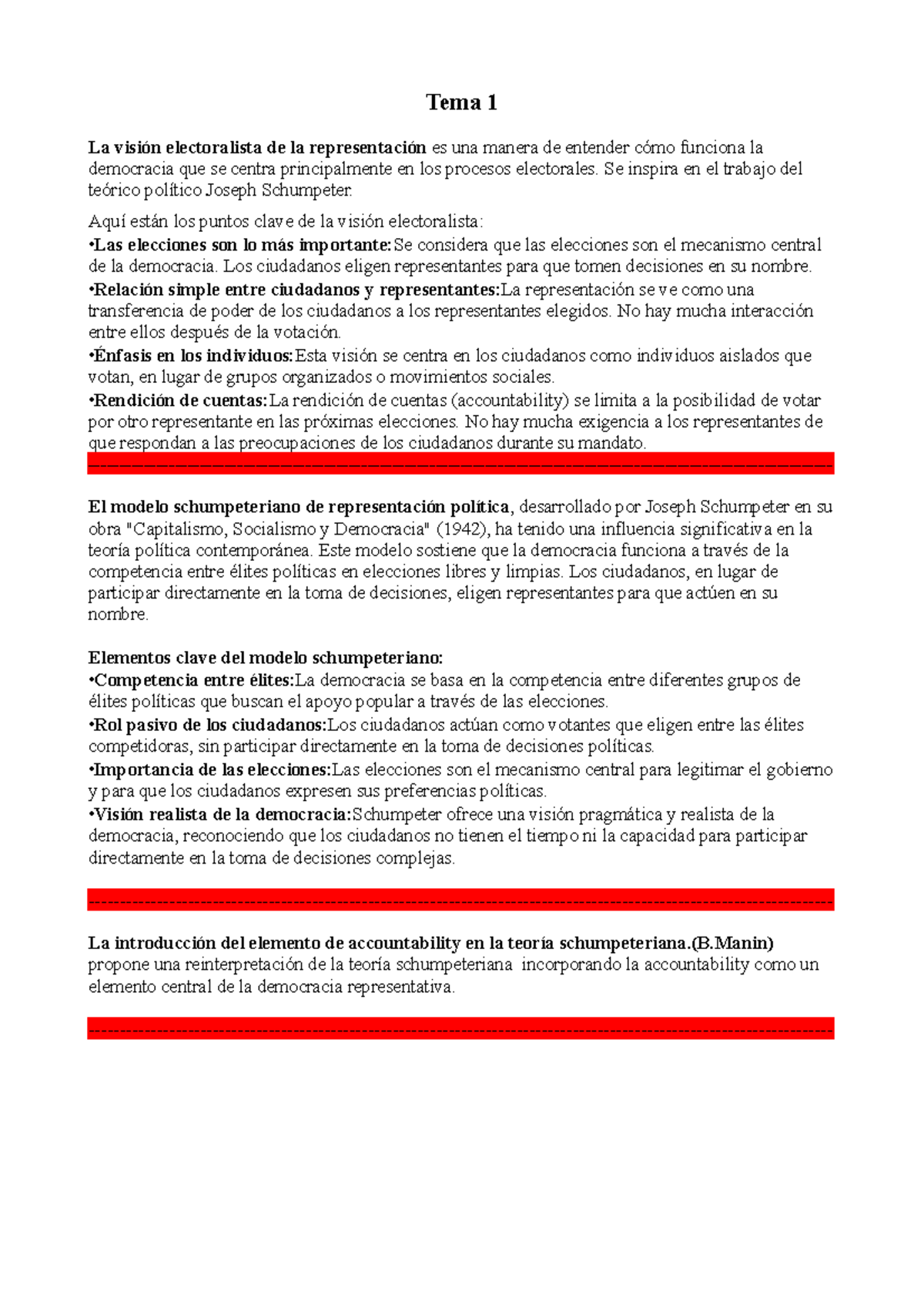 Apuntes Actores y proceso político - Tema 1 La visión electoralista de ...