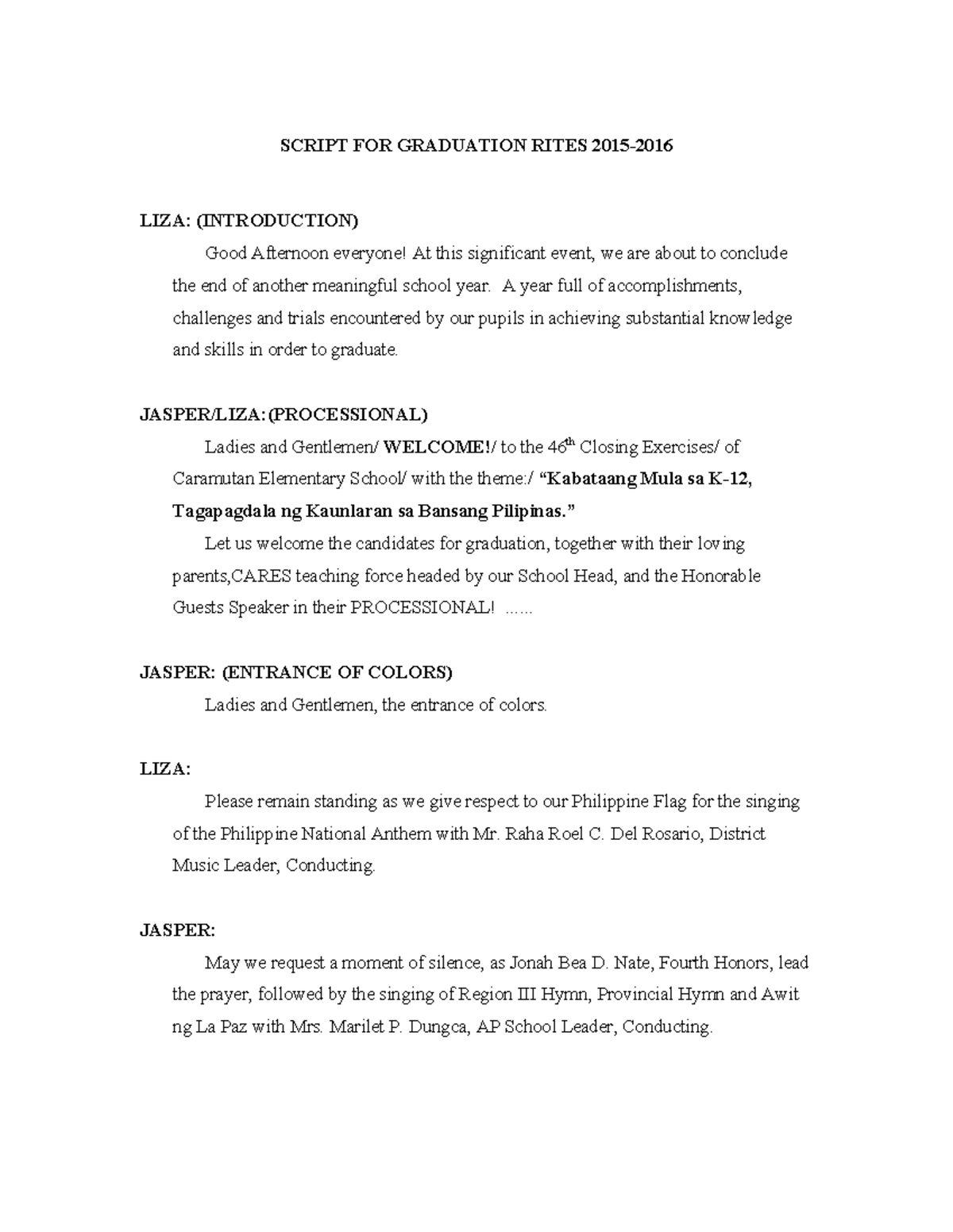 Inbound 6485581077786556251 - SCRIPT FOR GRADUATION RITES 2015- LIZA ...