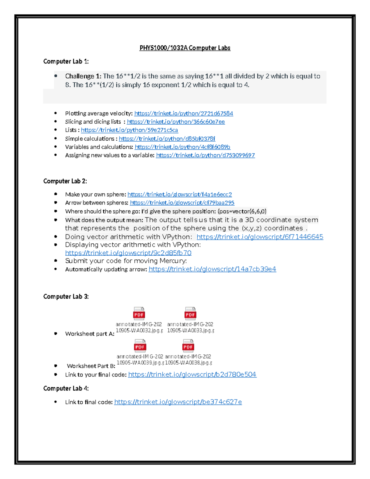 Physics Computer LABS - useful - PHYS1000/1032A Computer Labs Computer ...
