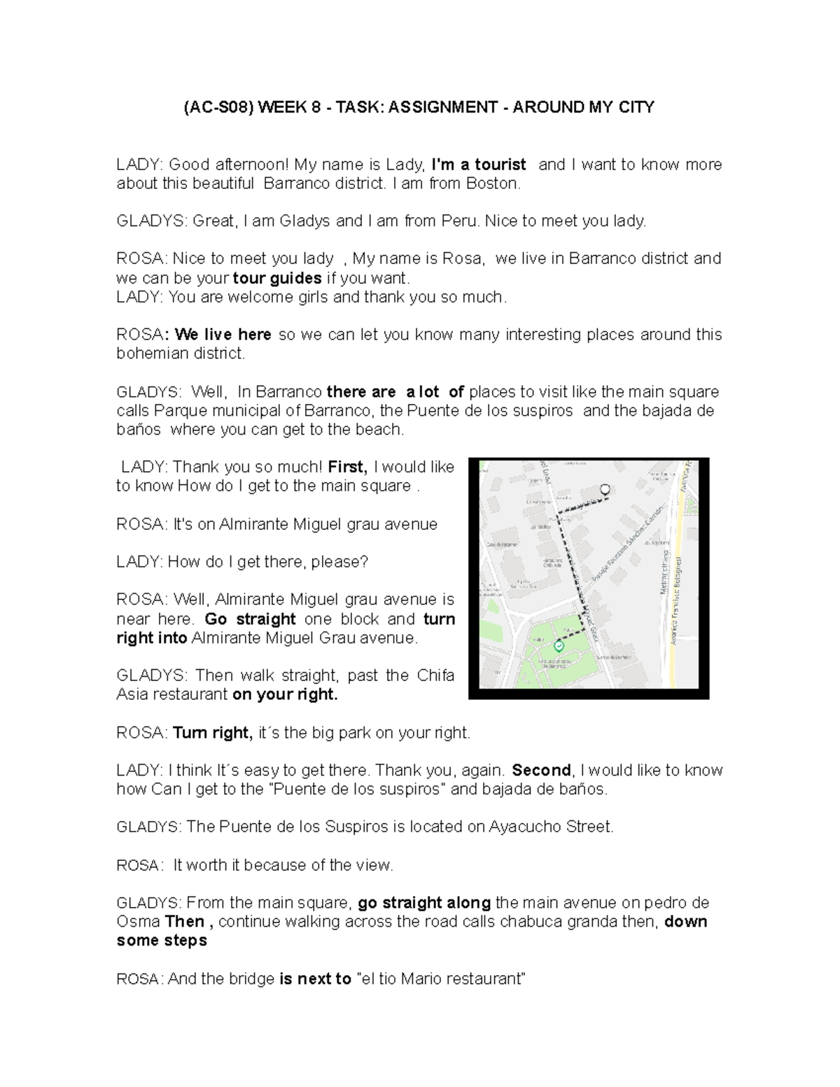 Around MY CITY EE - (AC-S08) WEEK 8 - TASK: ASSIGNMENT - AROUND MY CITY LADY: Good afternoon! My ...