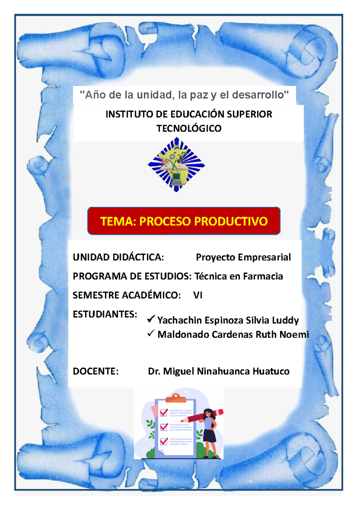 Actividad 1 - Proyeco Empresarial - "Año de la unidad, la paz y el ...