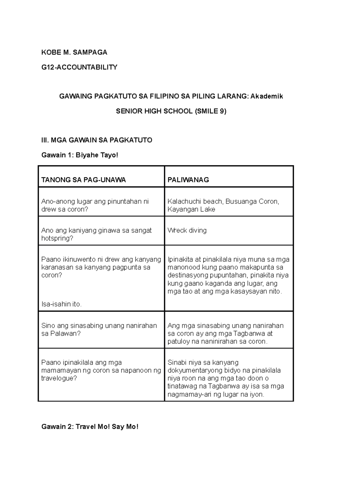 Fil. sa piling larangan M9 - KOBE M. SAMPAGA G12-ACCOUNTABILITY GAWAING ...
