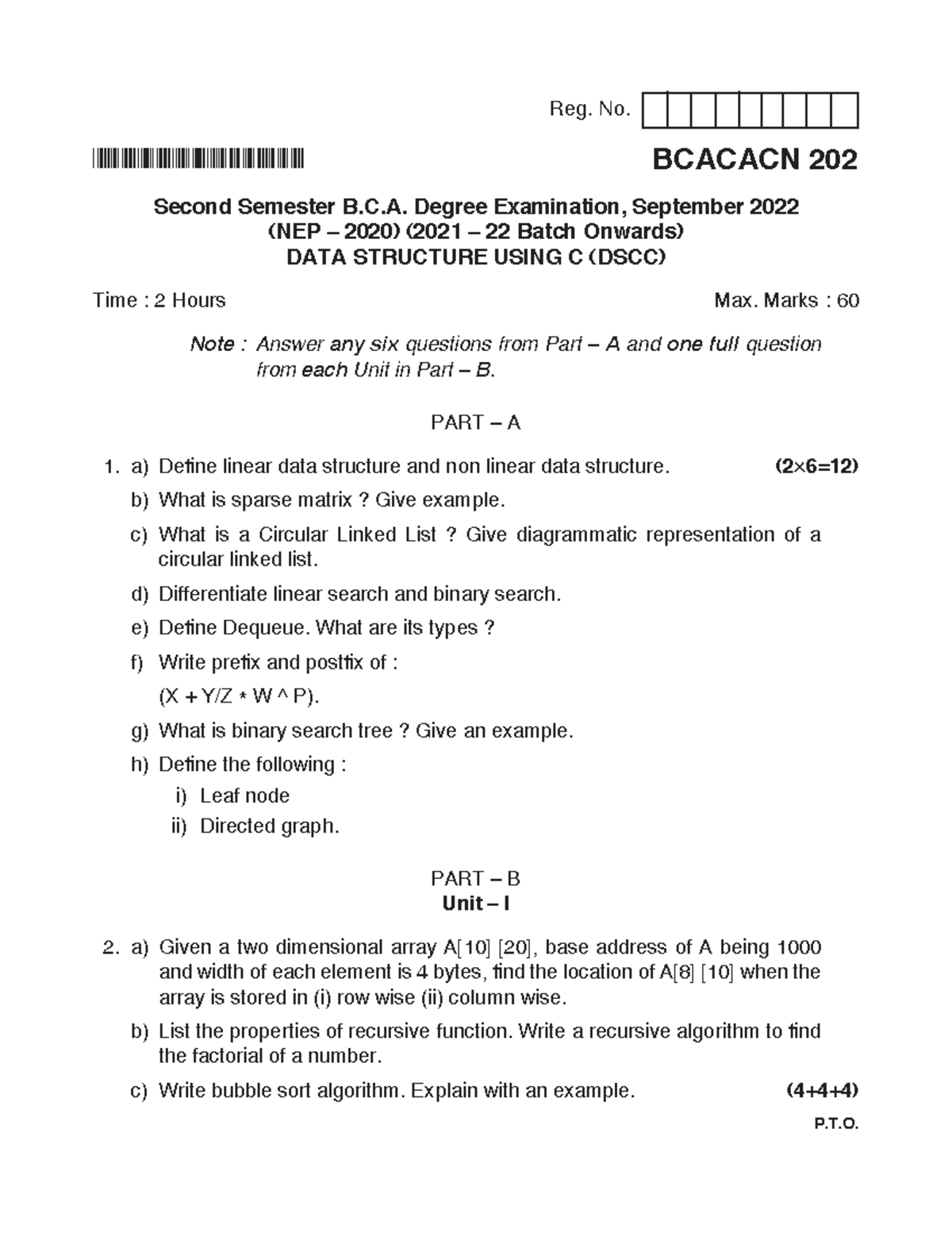 Bcacacn 202 - ... - BCACACN202 BCACACN 202 Second Semester B.C. Degree ...