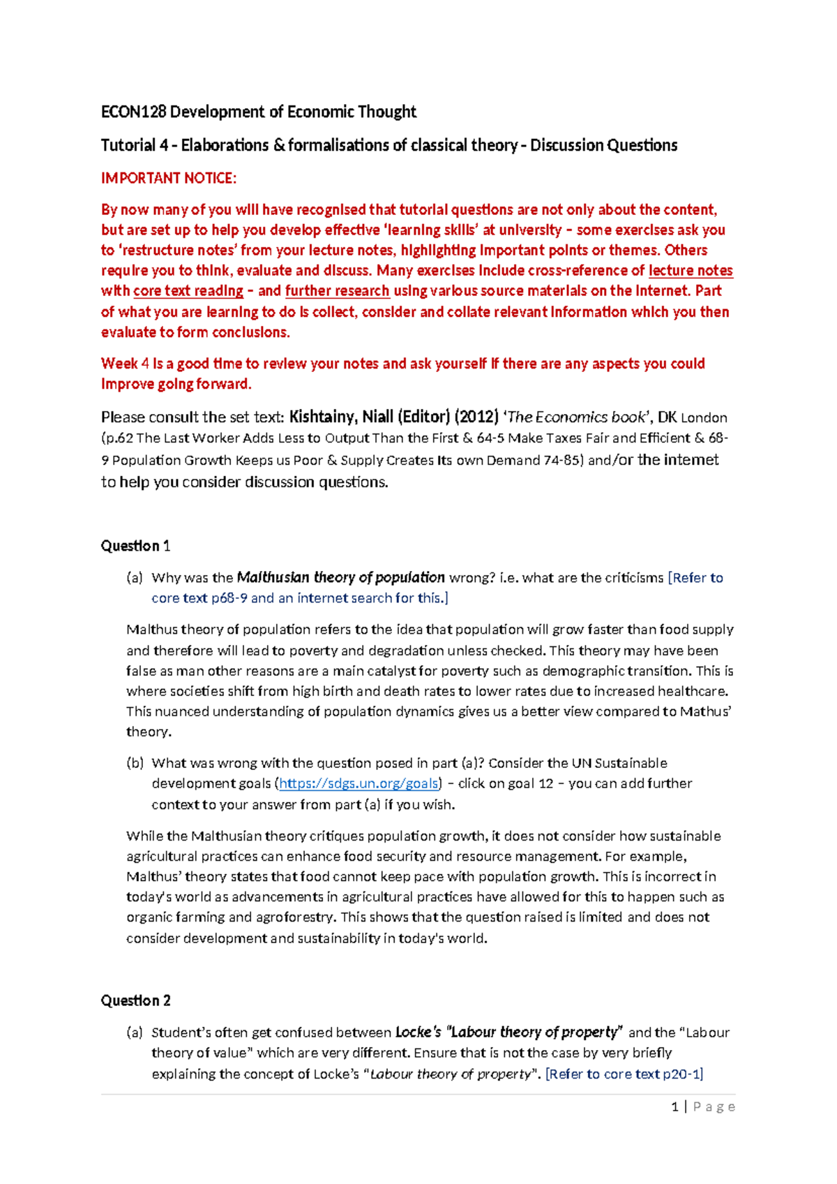 ECON128 Seminar tutorial 4 Discussion Questions & Activities - ECON128 ...