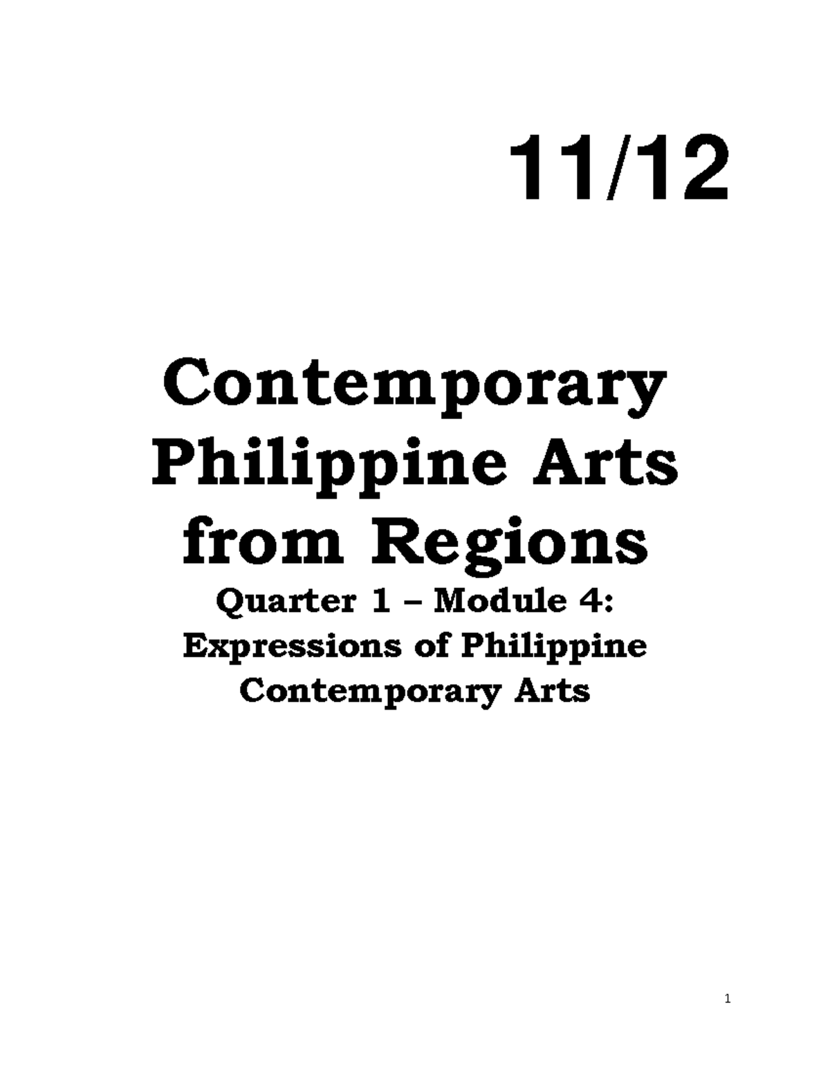 4 Q1 Contemporary - 11/ Contemporary Philippine Arts from Regions ...