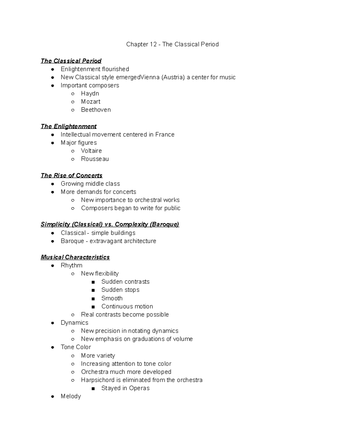 Chapter 12 - The Classical Period - Chapter 12 - The Classical Period ...