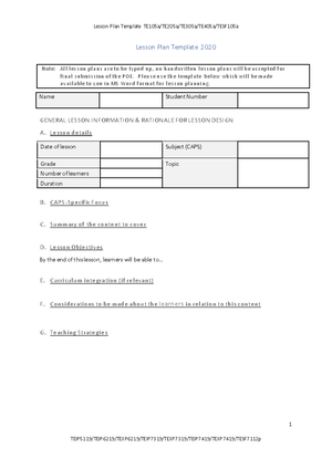 The IIE Lesson Plan Template - To download the word template and save ...