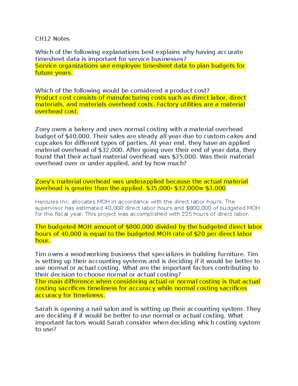 CH8 Notes - CH12 Notes Which of the following explanations best ...