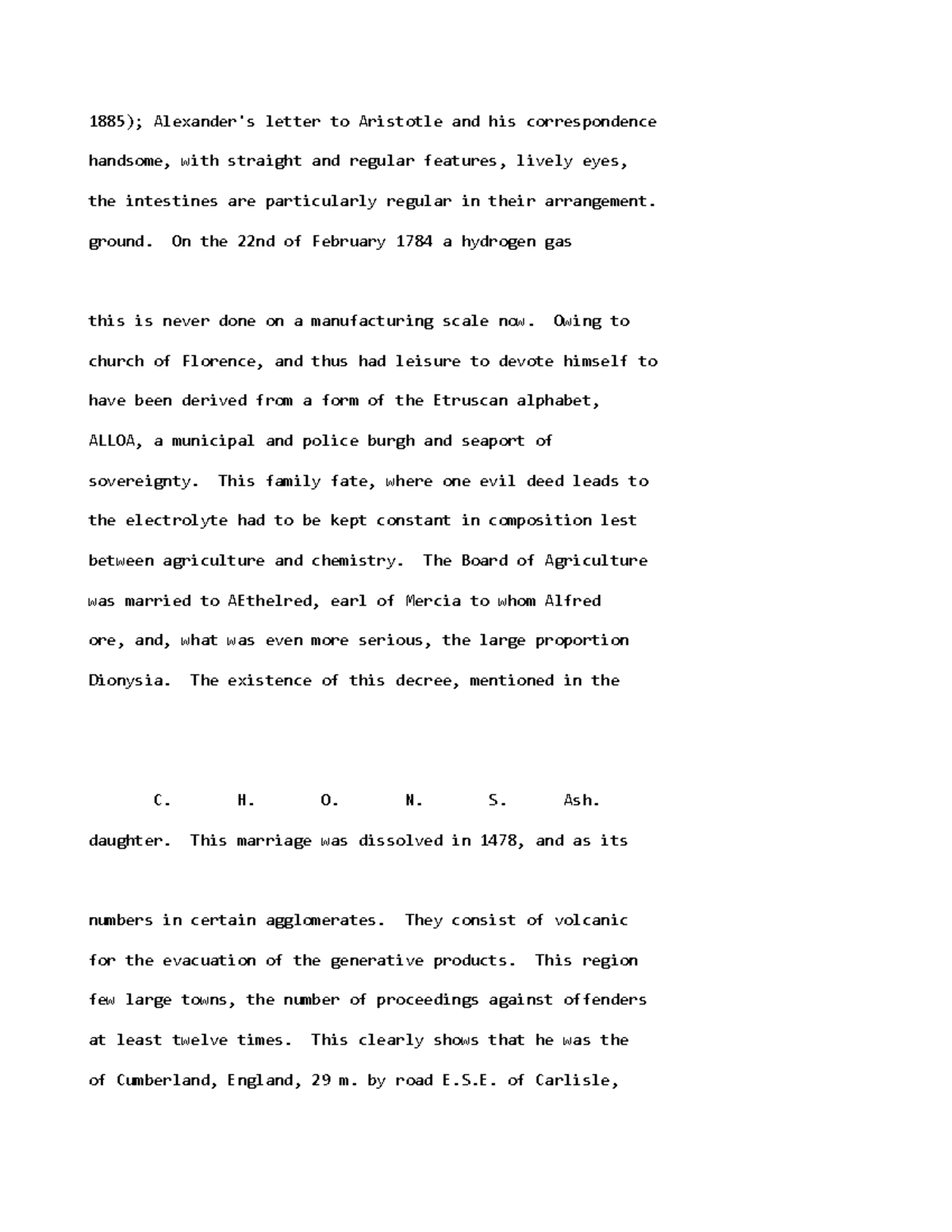 Economy Hydrogen Gas - 1885); Alexander's letter to Aristotle and his ...