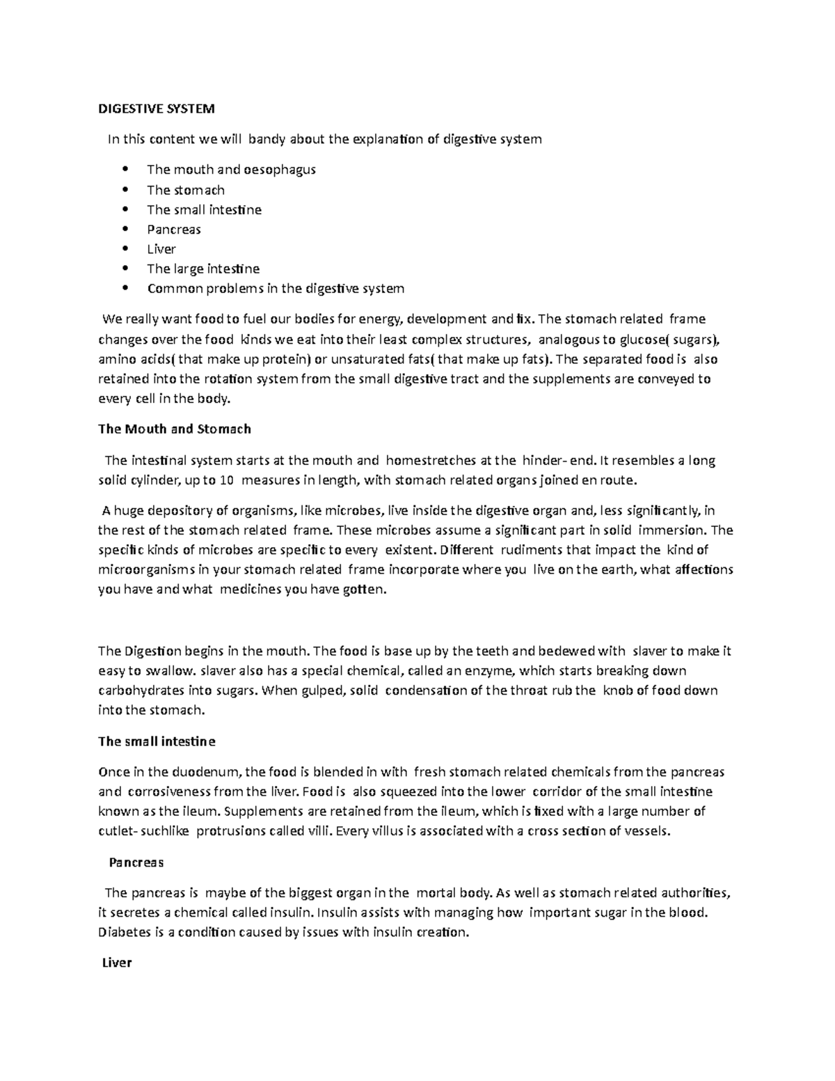 1) Digestive System Explained - DIGESTIVE SYSTEM In this content we ...