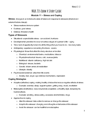 Nur 215 Exam 2 Study Guide Nur 215 Exam 2 Modules 3 5 Outline For