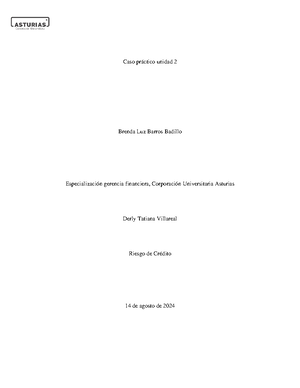 CASO Practico Unidad II Gestion DE Riesgos EN Proyectos - William AMU - CASO PRACTICO UNIDAD II ...