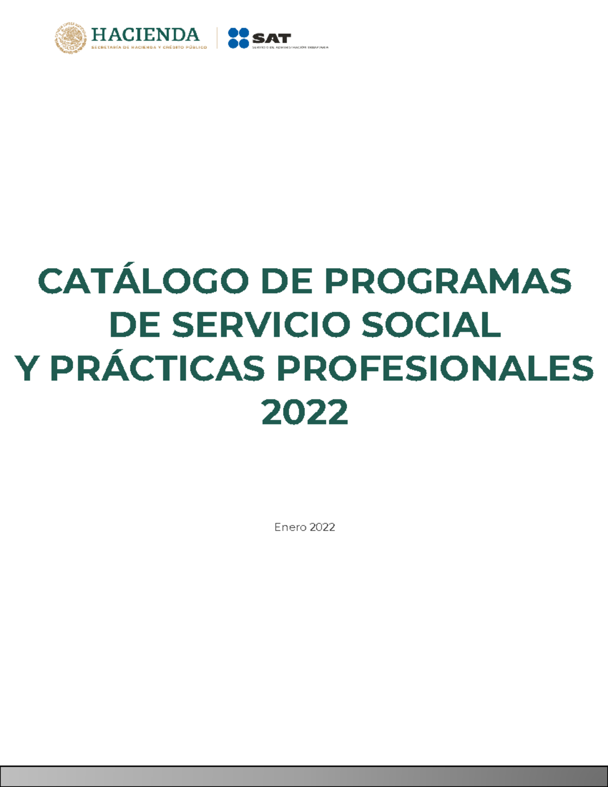 Programas 2022 SAT - njjjjkjkj - CATÁLOGO DE PROGRAMAS DE SERVICIO ...