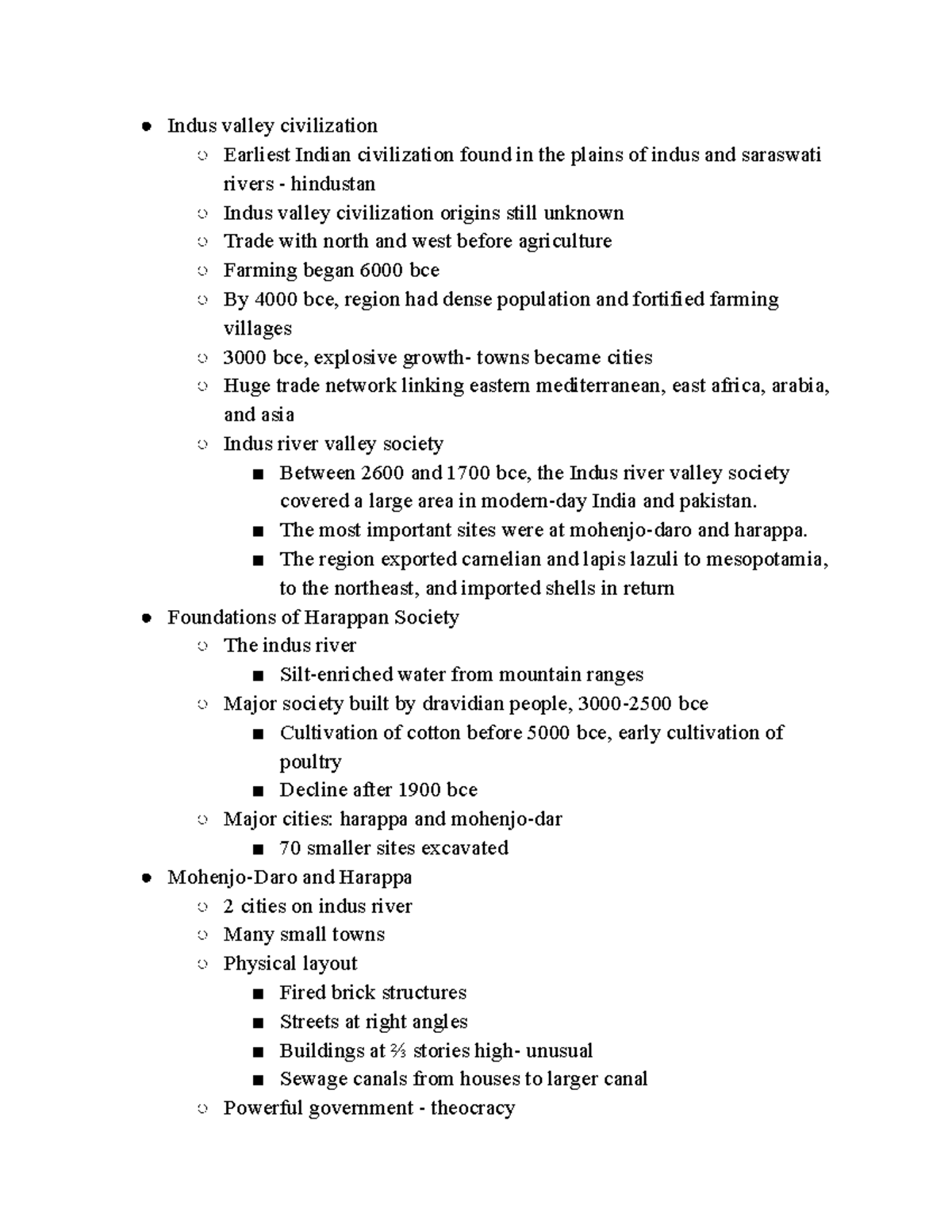 Indus River Valley Civilization Government