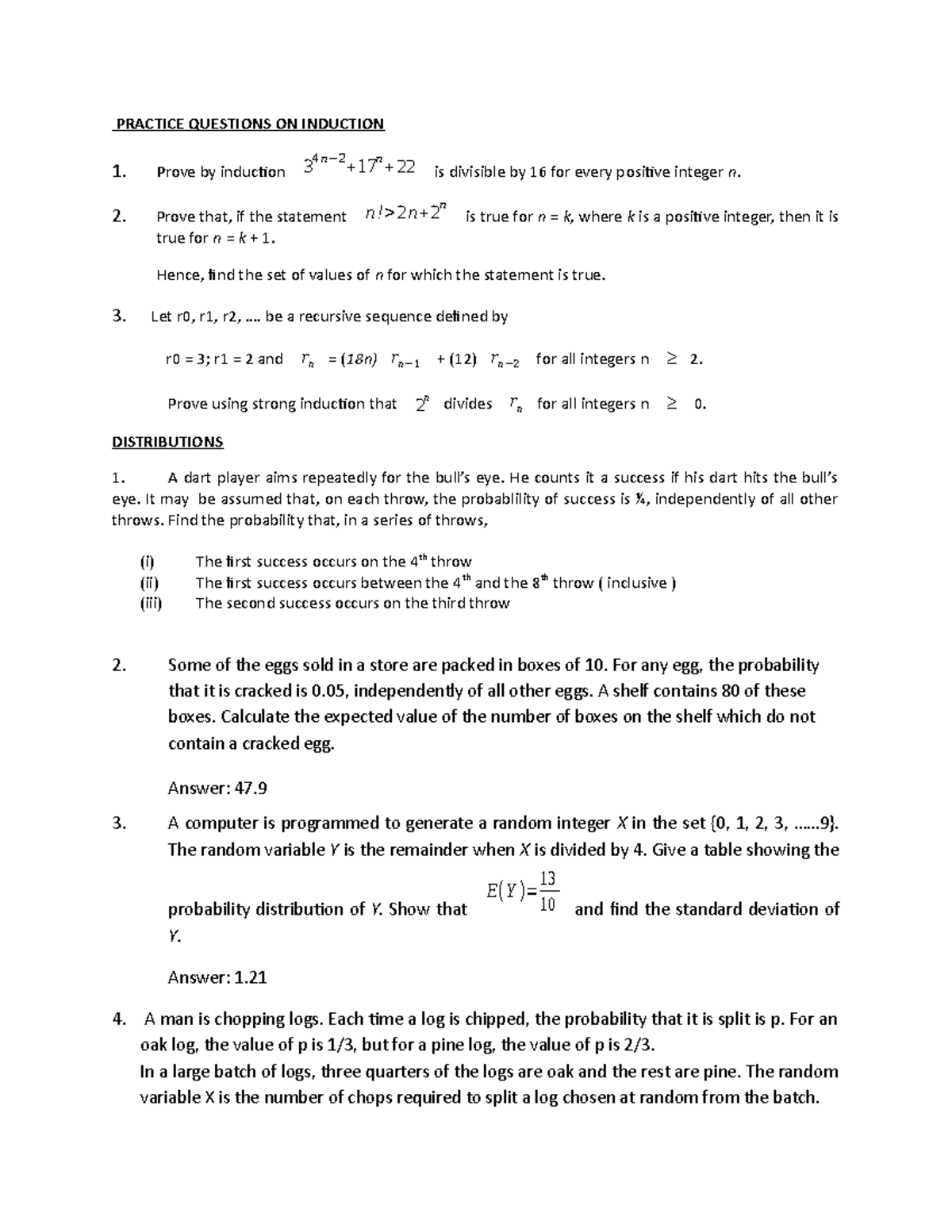 MAT1830 Practice Questions SET discuss 2 - PRACTICE QUESTIONS ON ...