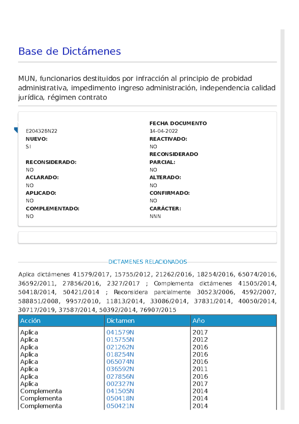 Dictamen DE Contraloria DE Ingreso A LA Administracion Publica - Base ...