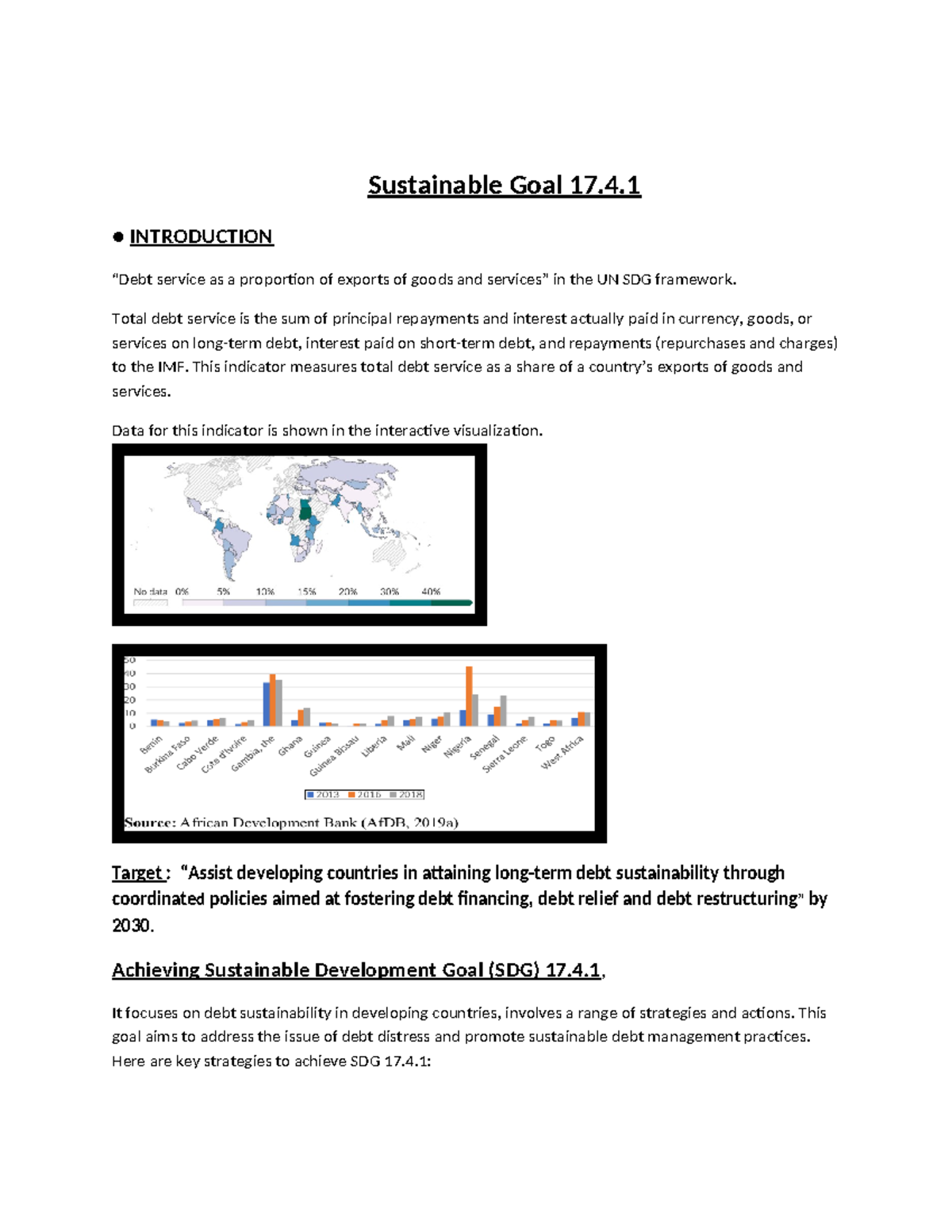 Diya Arora Sustainable Goal 17.4.1 ( Debt Services) - Sustainable Goal ...